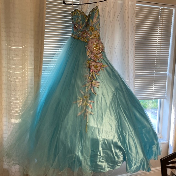 Mac Duggal | Dresses | Vintage Custom Made Hand Painted Sweet Sixteen ...